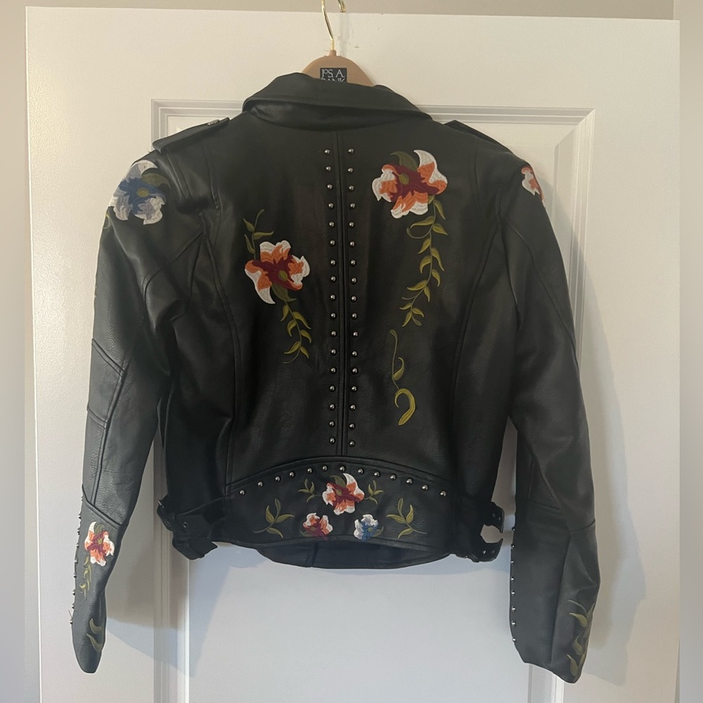 Autumn Flower, Vegan Leather Jacket - Gem